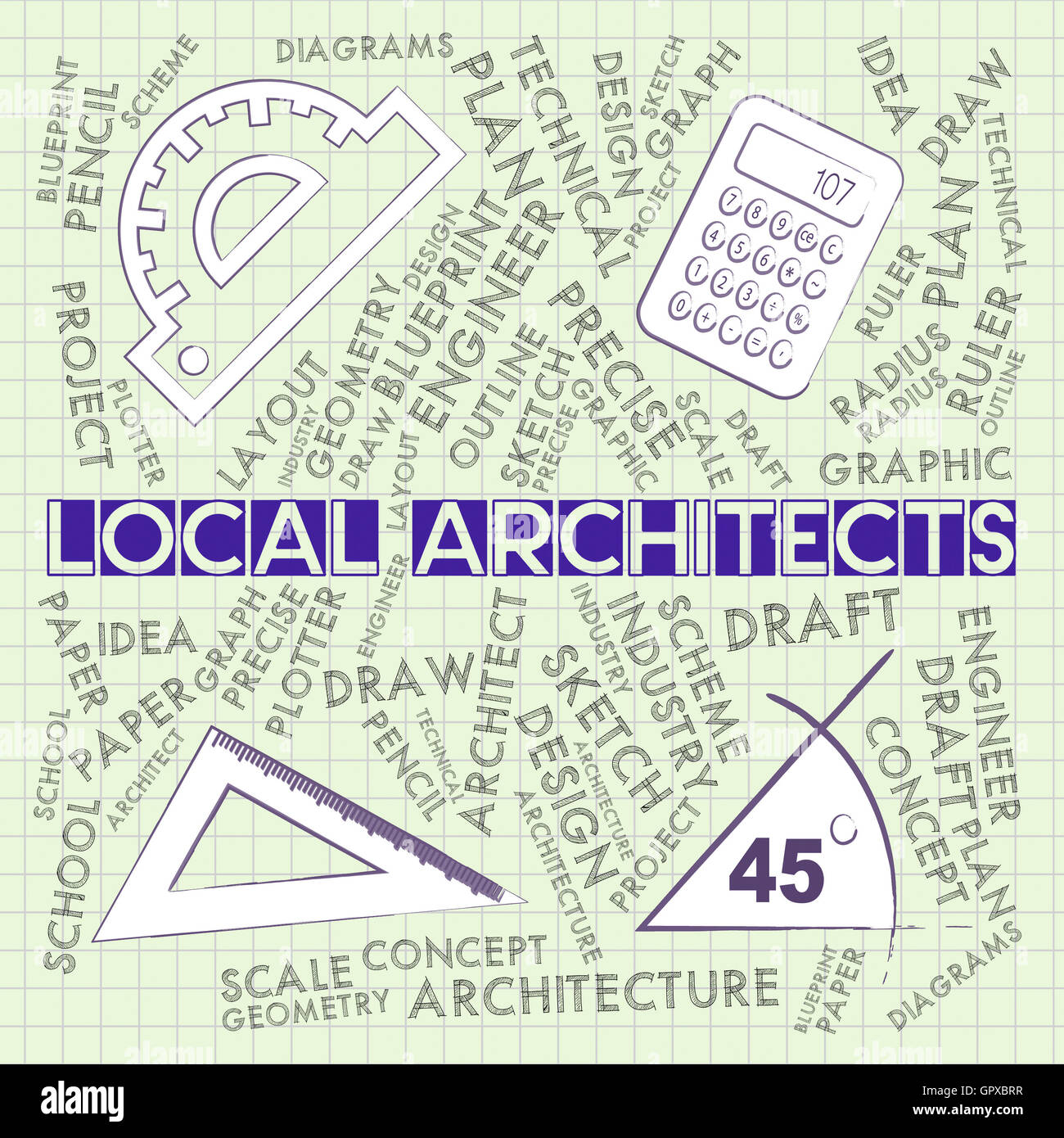 Local Architects Representing Neighbourhood Near And Town Stock Photo ...