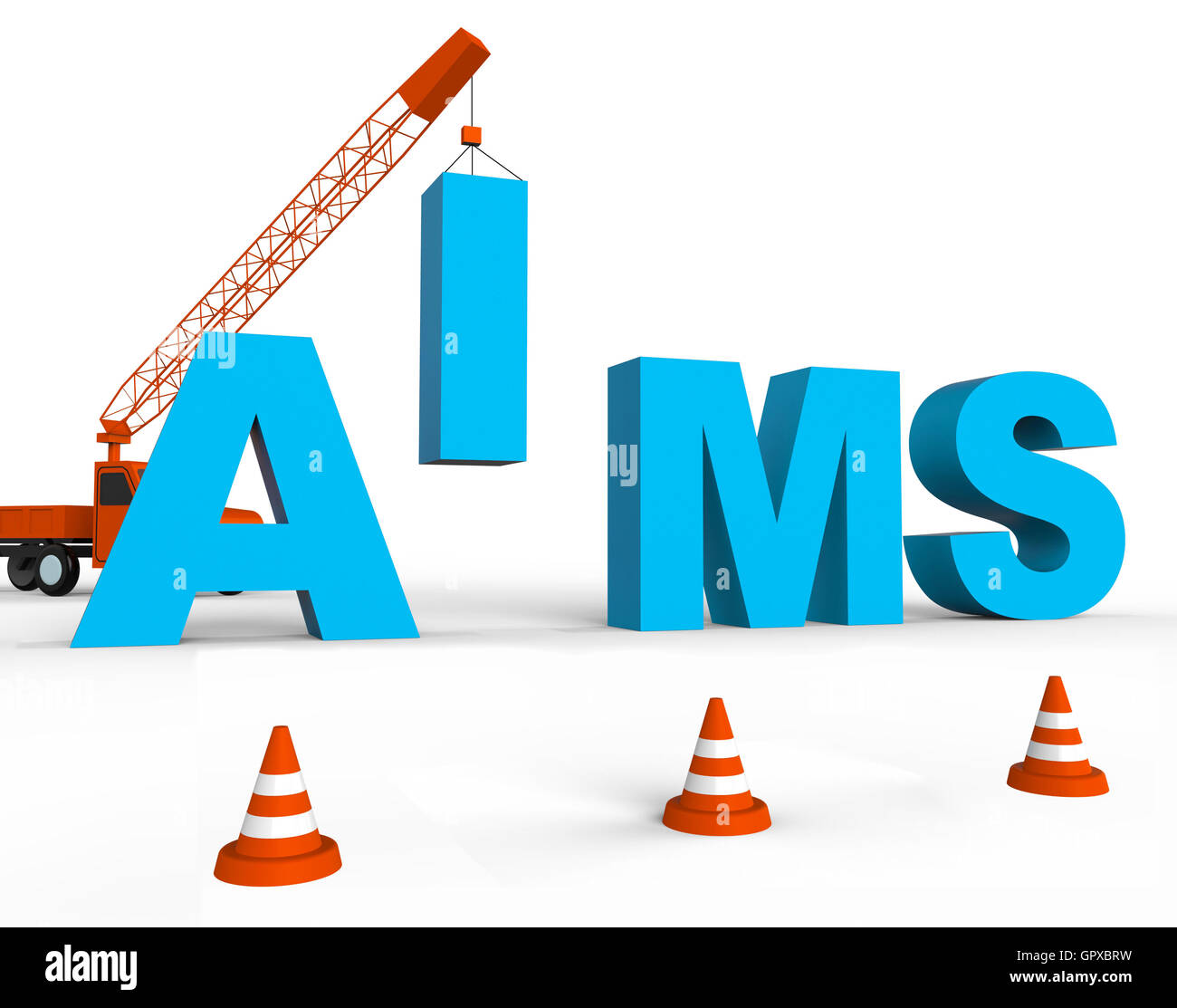 Make Aims Meaning Ambition Targeting And Purpose 3d Rendering Stock ...