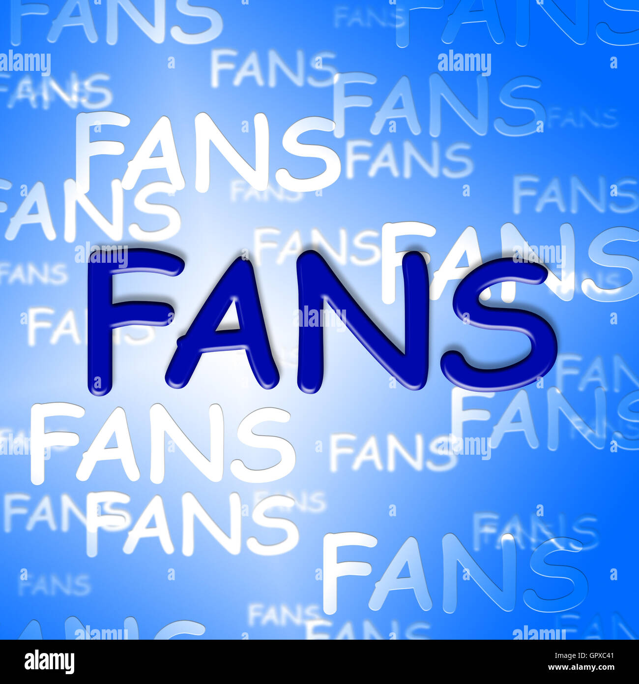 Fans Words Showing Social Media And Follower Stock Photo - Alamy