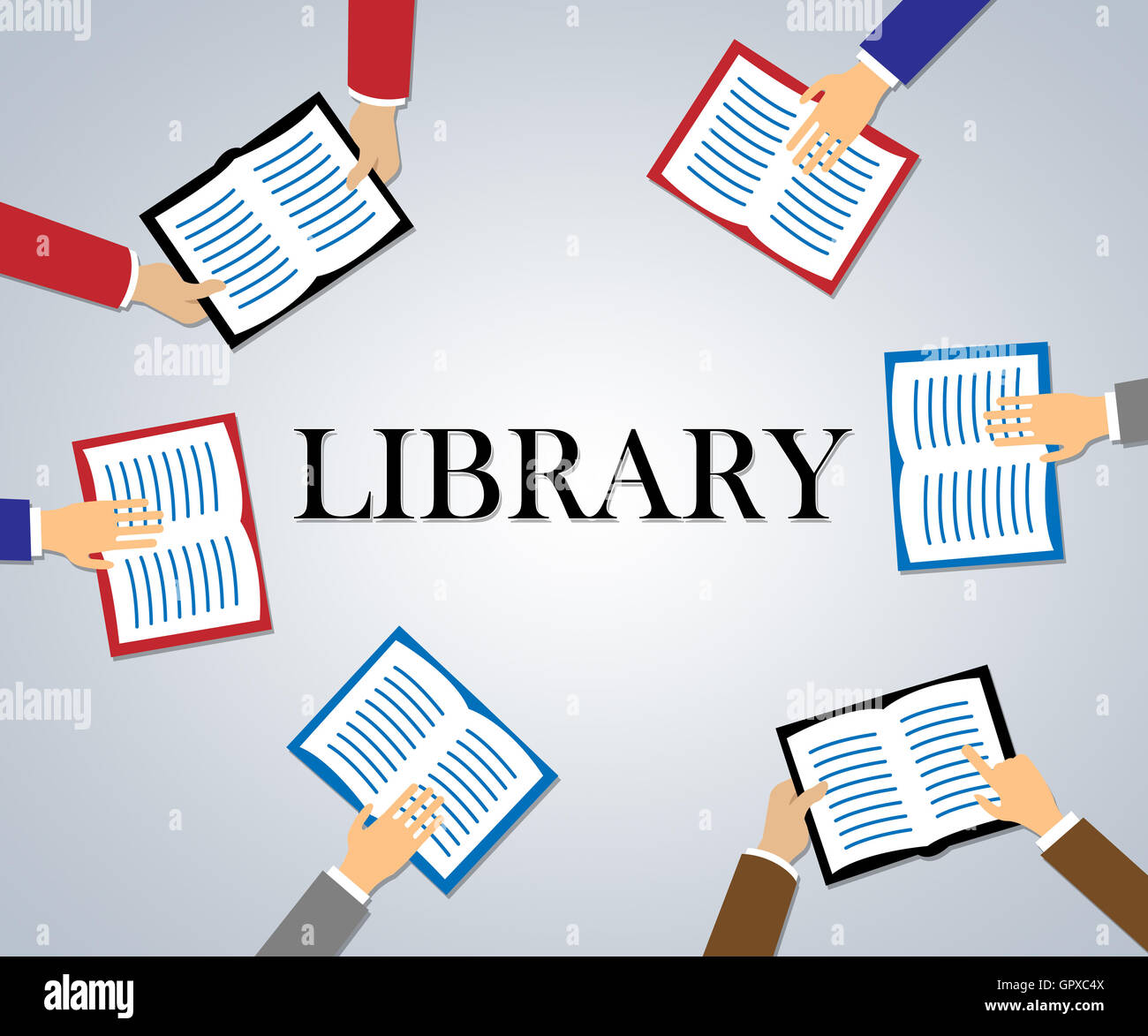 Library Books Showing Learning Studying And Develop Stock Photo - Alamy