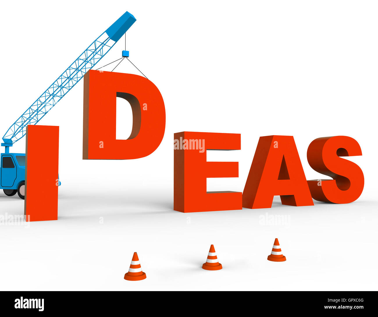 Build Ideas Showing Thoughts Innovation And Reflection 3d Rendering ...