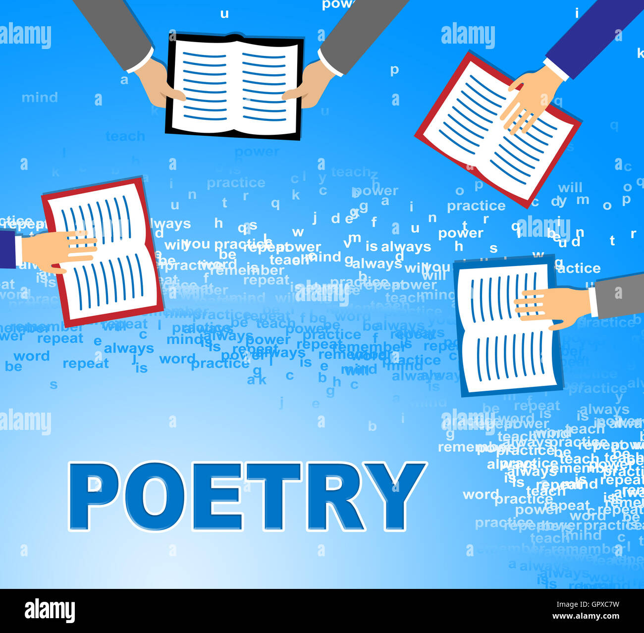 Poetry Books Indicating Composition Knowledge And Study Stock Photo - Alamy