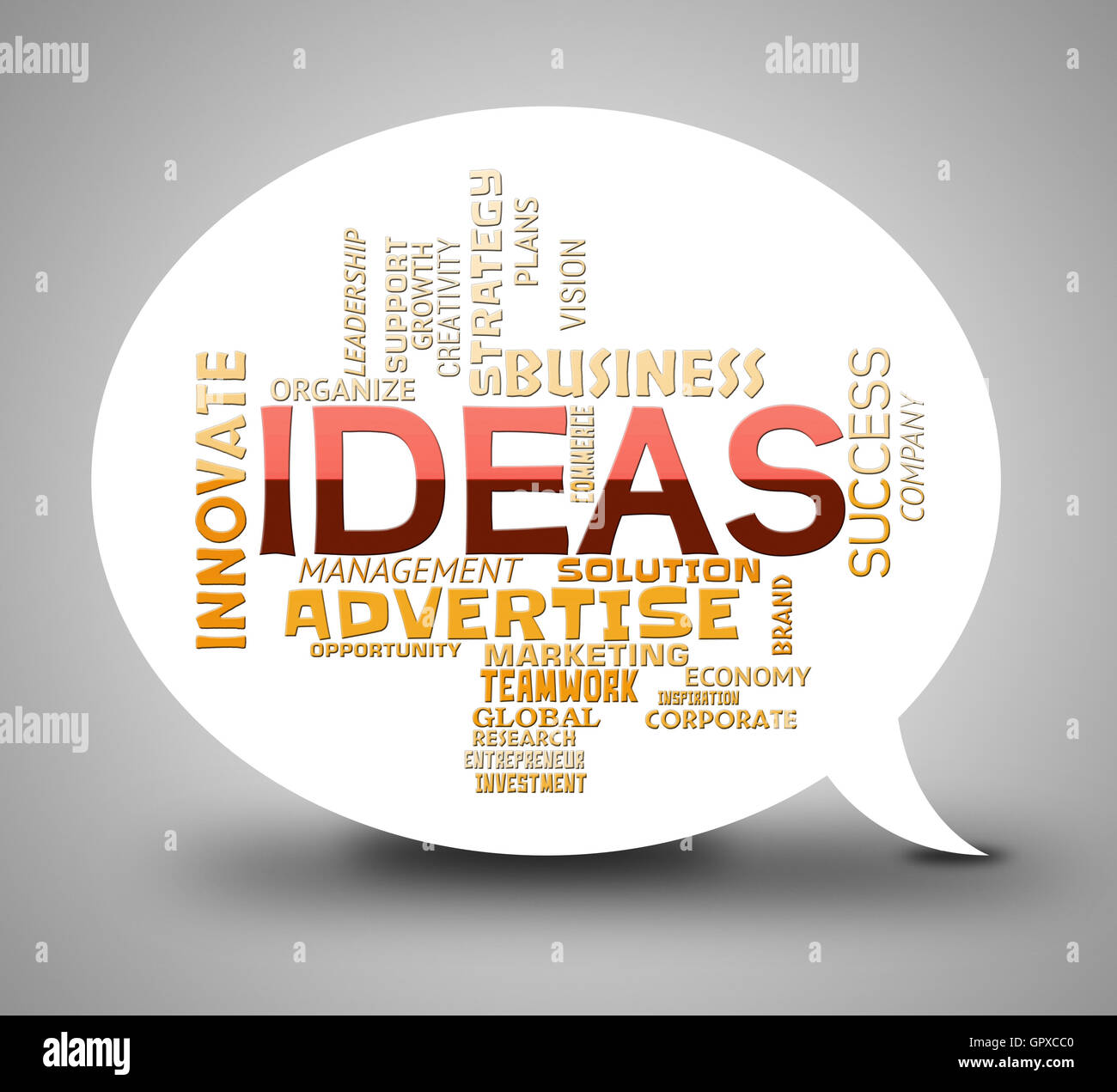 Ideas Bubble Meaning Communication Creativity And Conception Stock ...
