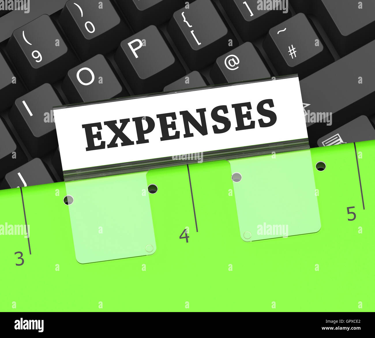 Expenses File Representing Budgeting Expenditure And Spending 3d ...