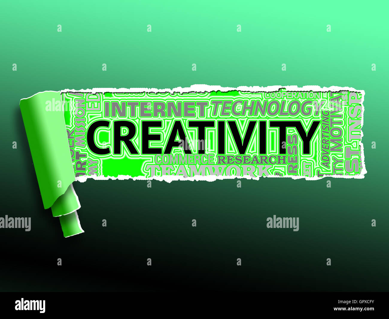 Creativity Word Indicating Inspired Inventive And Vision Stock Photo ...