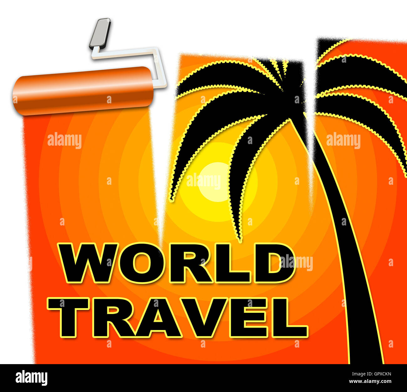 World Travel Showing Globalization Travelled And Worldly Stock Photo ...