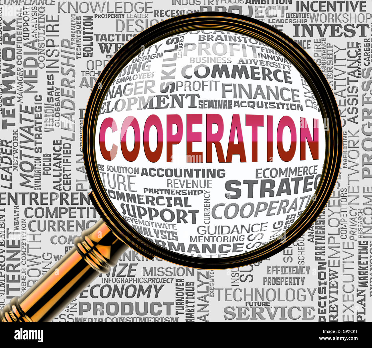 Teamwork magnifier hi-res stock photography and images - Alamy