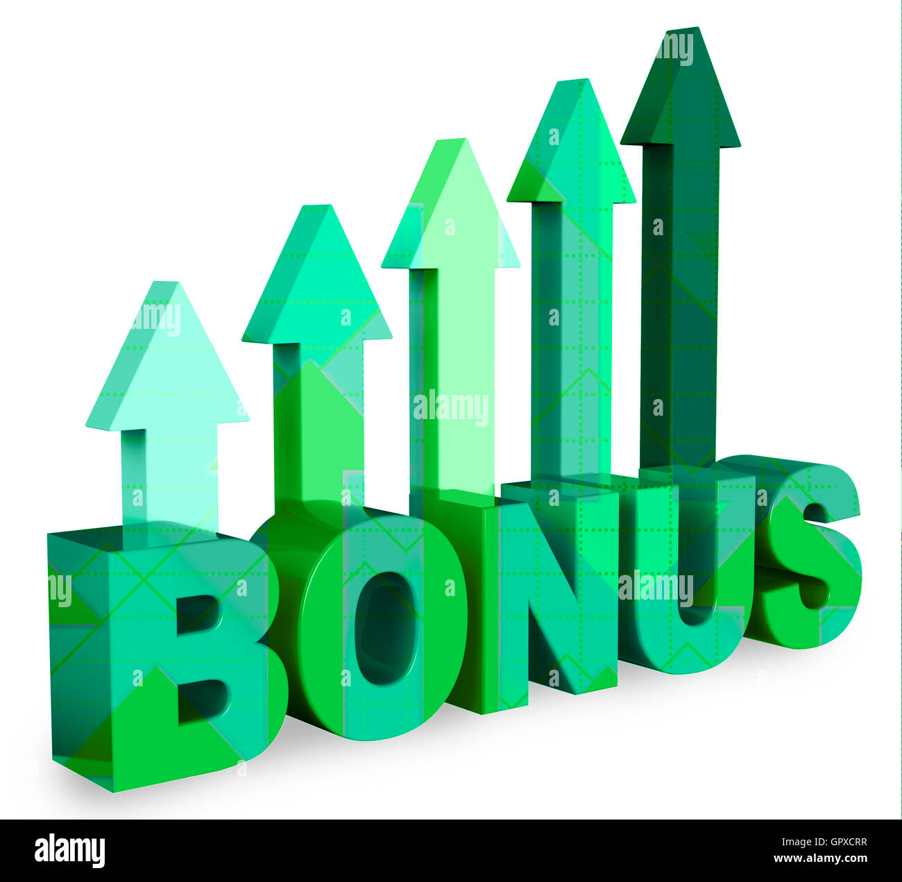 Bonus Arrows Indicating For Free And Reward 3d Rendering Stock Photo ...