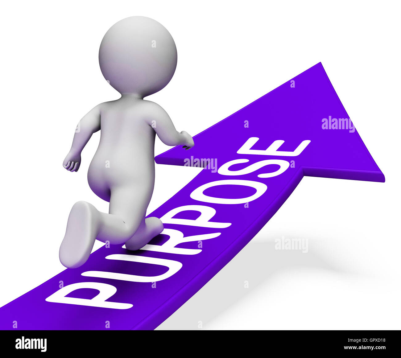 Purpose Arrow Representing Man Ambitions And Motive 3d Rendering Stock ...