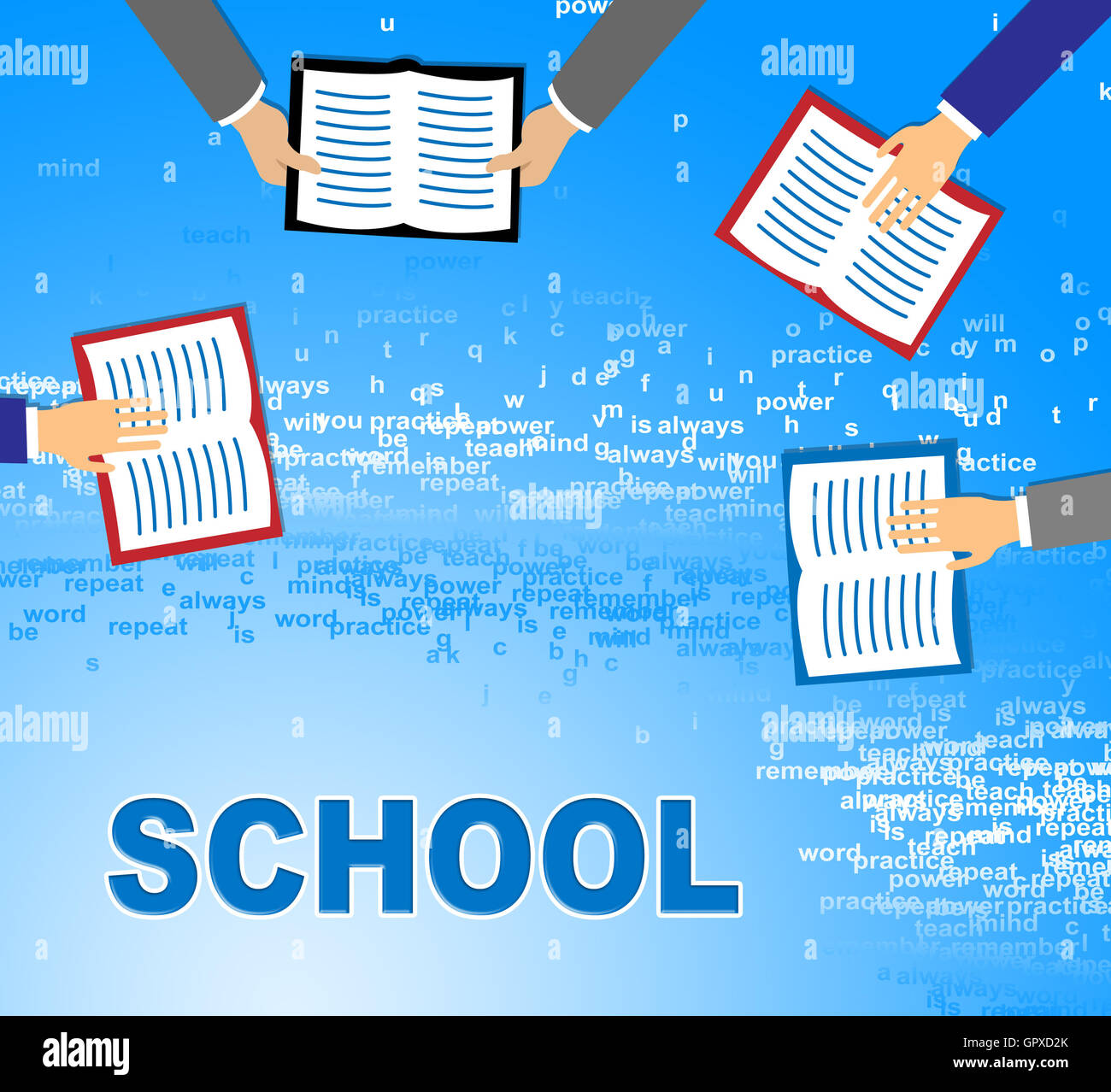 School Books Showing Fiction Information And Educated Stock Photo - Alamy