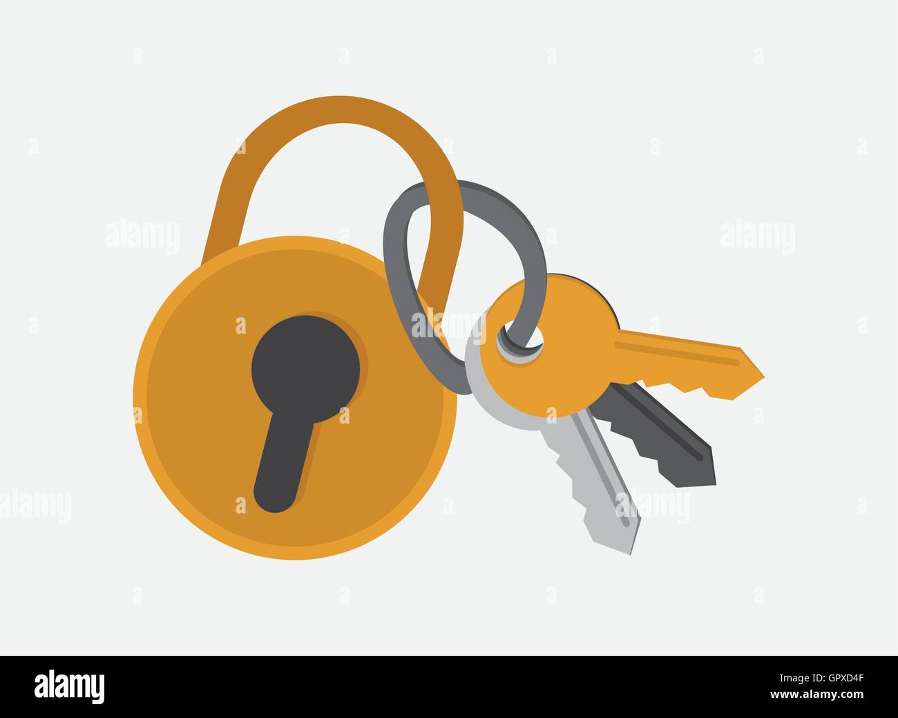 safety lock and keys system security design Stock Vector Image & Art ...