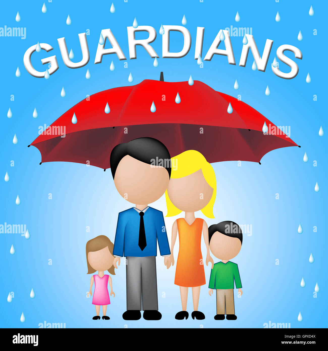 Kids Guardians Meaning Take On And Parents Stock Photo - Alamy
