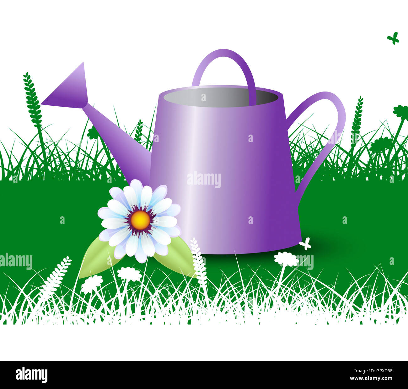 Watering Can Meaning Cultivating Gardener And Horticulture Stock Photo ...