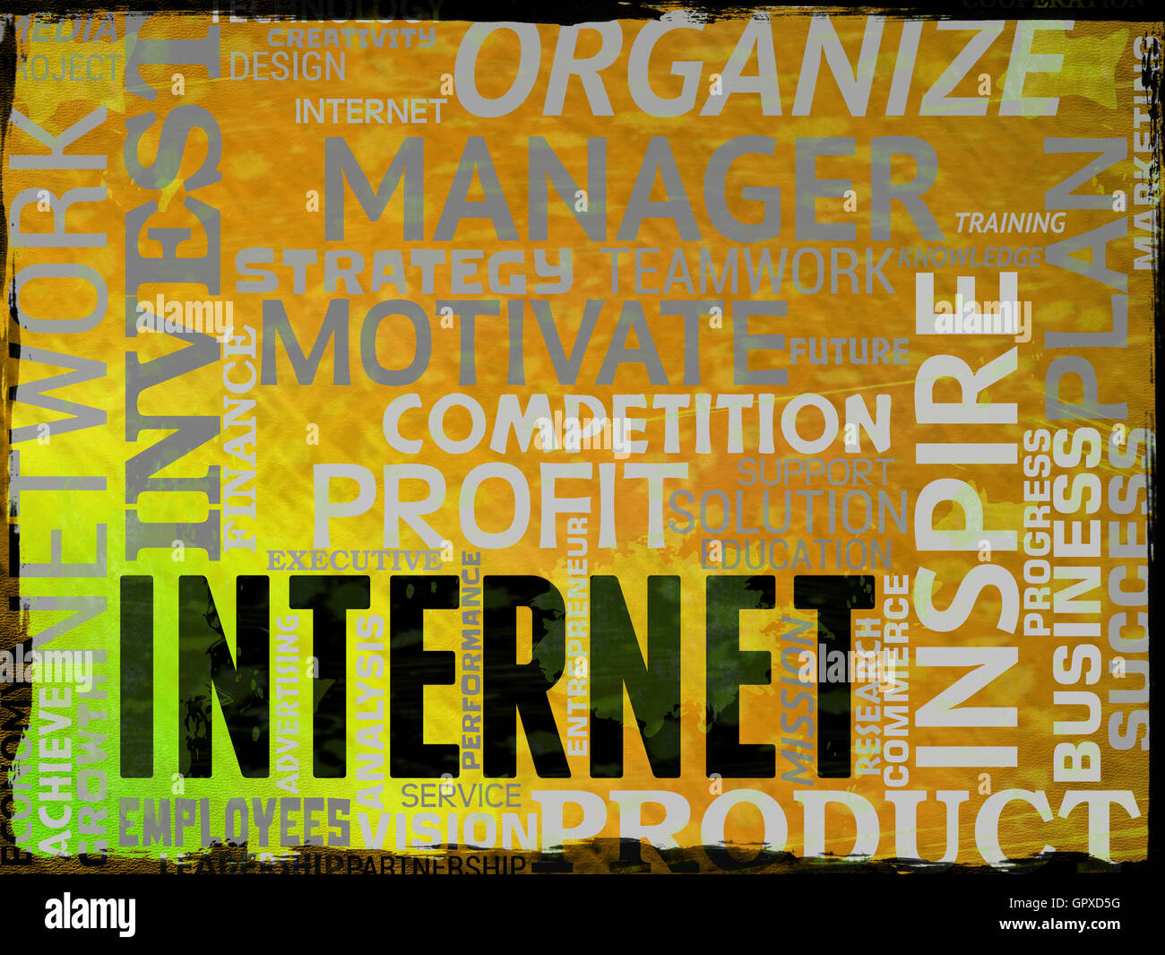 Internet Words Showing Web Site And Online Stock Photo - Alamy