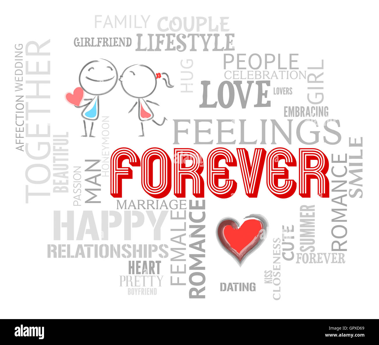 Forever Words Showing Find Love And Forevermore Stock Photo - Alamy
