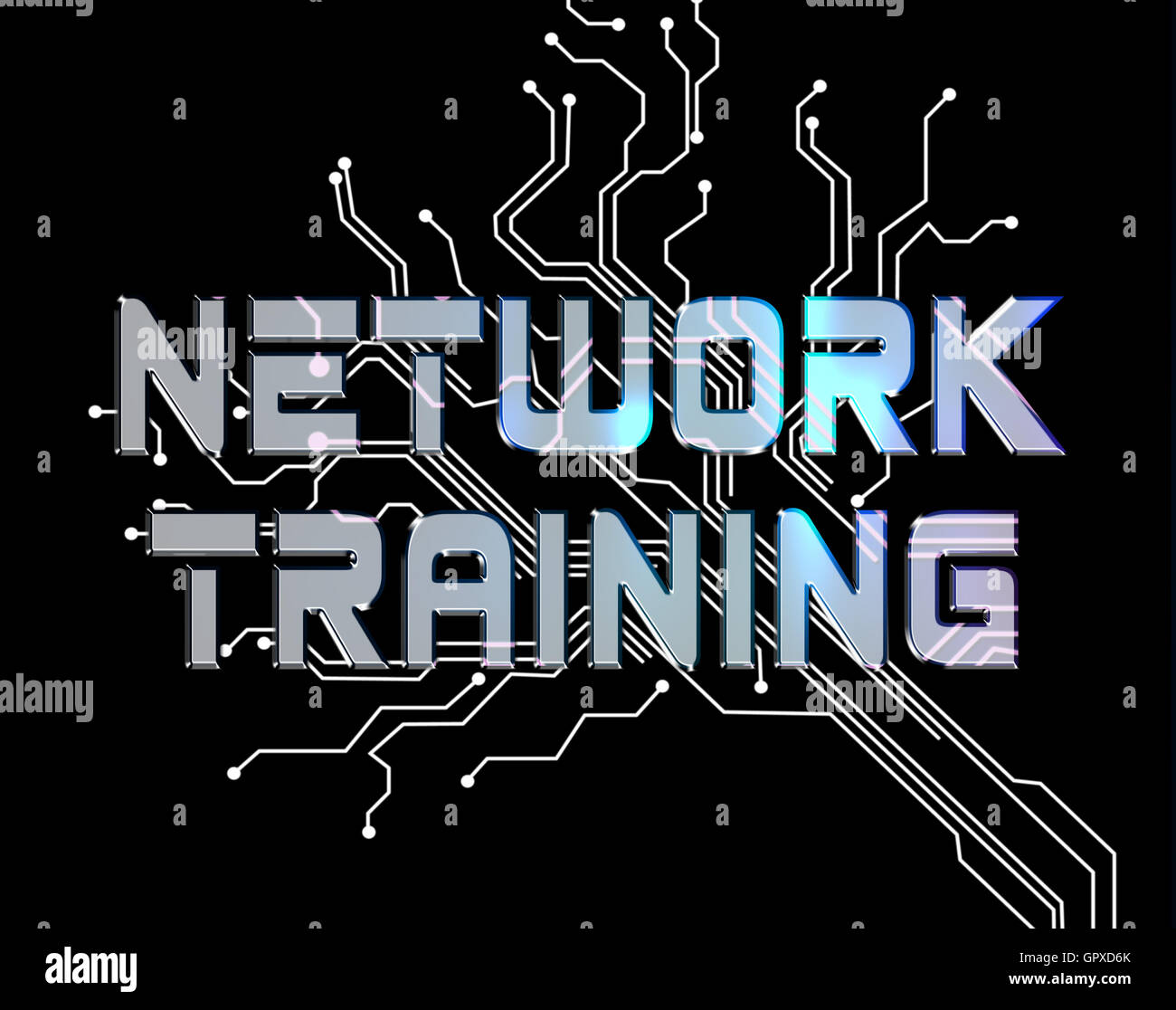 Network Training Meaning Global Communications And Lan Stock Photo - Alamy