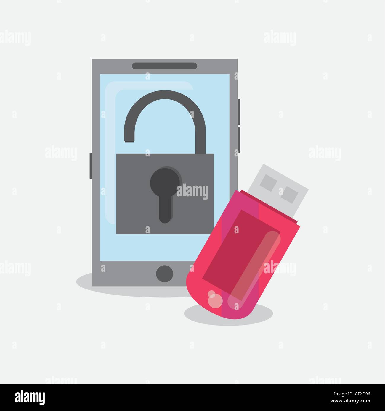 Cellphone System Security Design Stock Vector Image And Art Alamy