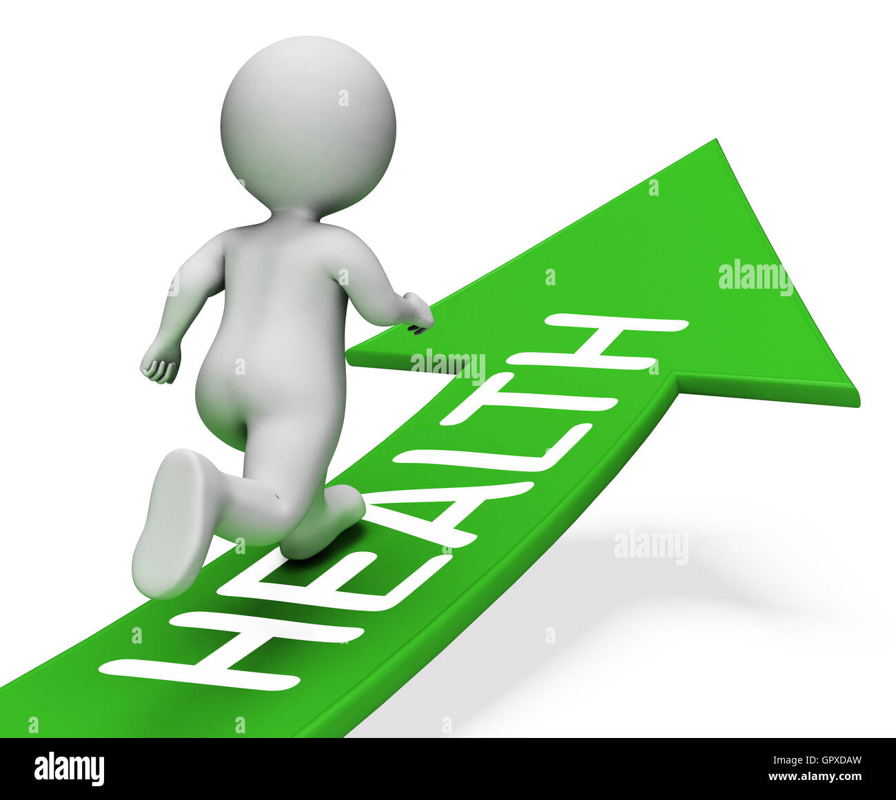 Health Arrow Representing Medical Doctors And Arrows 3d Rendering Stock ...