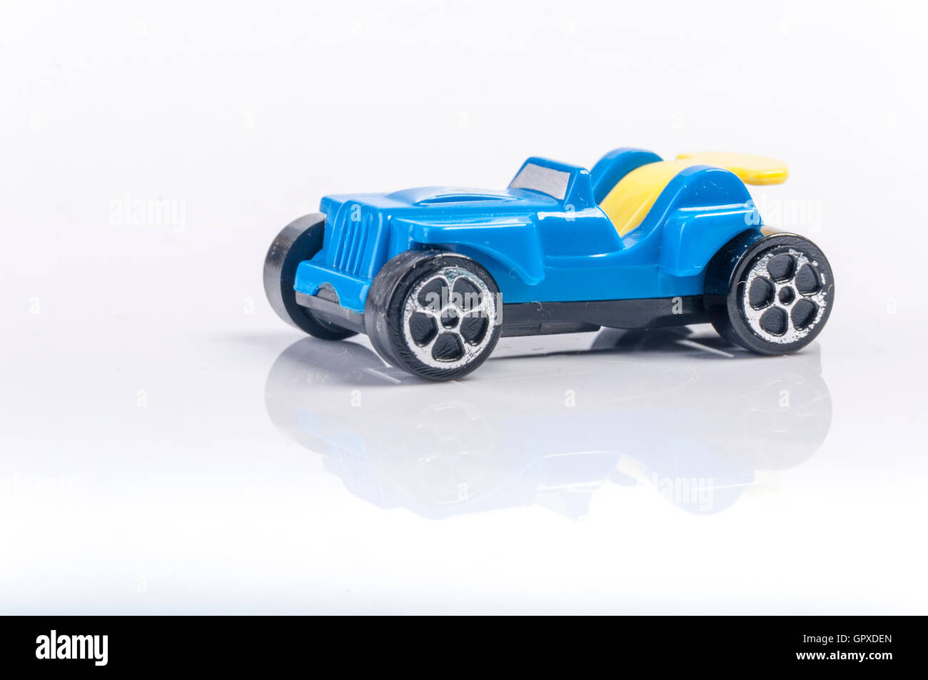 Blue toy car Stock Photo - Alamy