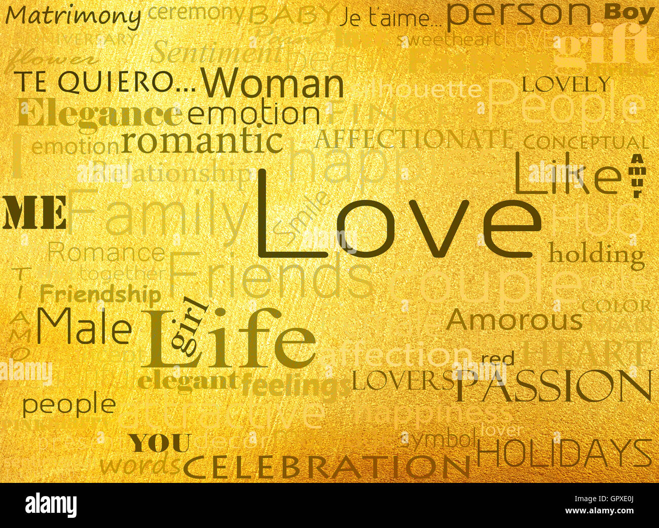 Seamless pattern made from words which relate with word love Stock ...