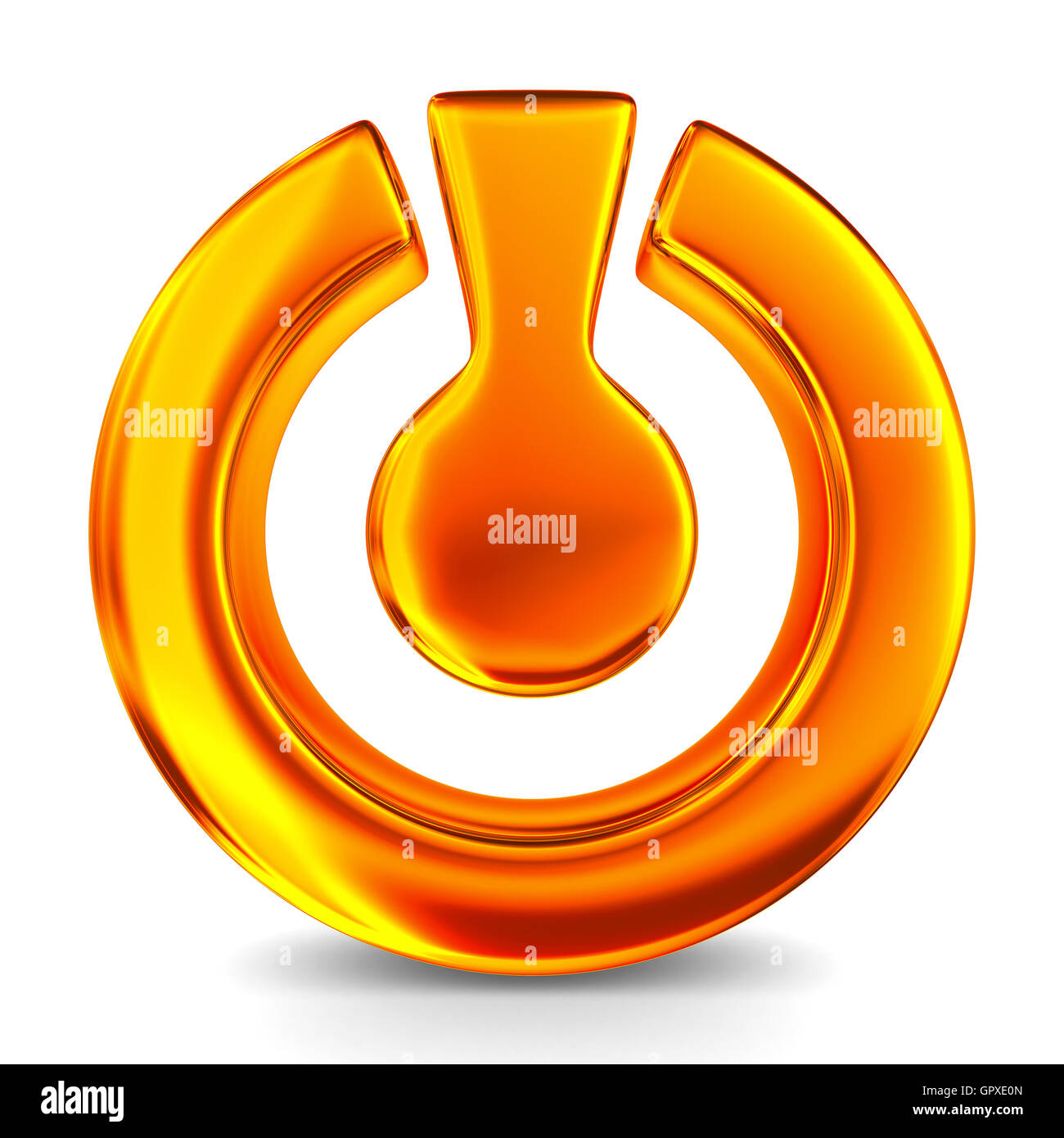 power sign on white background. Isolated 3D image Stock Photo - Alamy