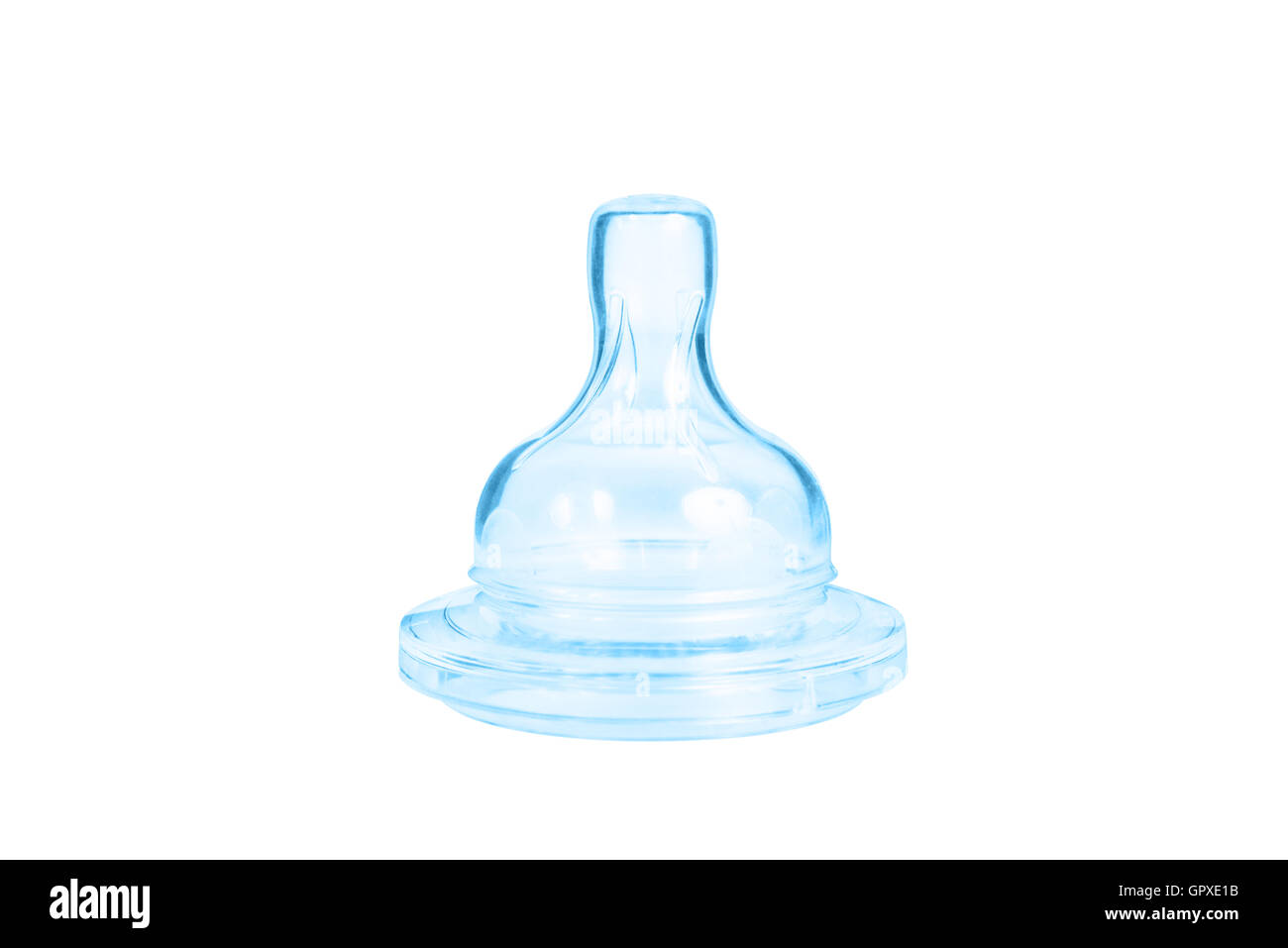Blue baby bottle pacifier Stock Photo - Alamy
