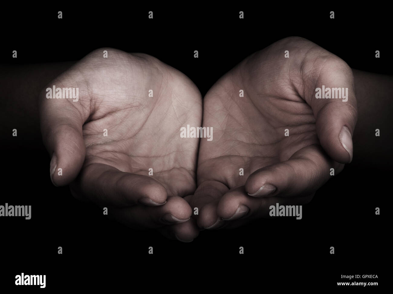 Open hands. Holding, giving, showing concept Stock Photo - Alamy