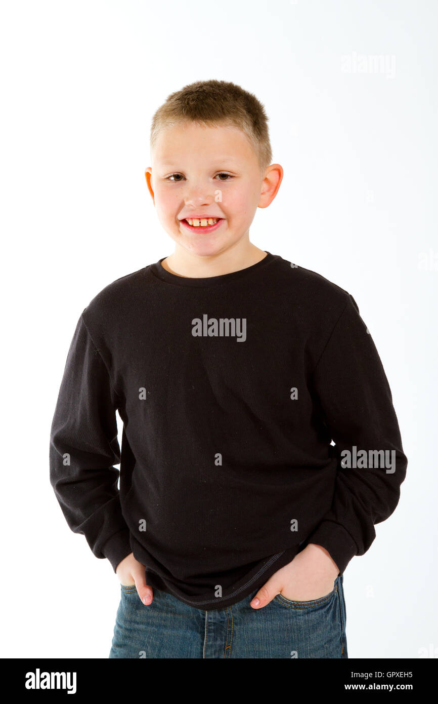 Boy Portrait in Studio Stock Photo - Alamy