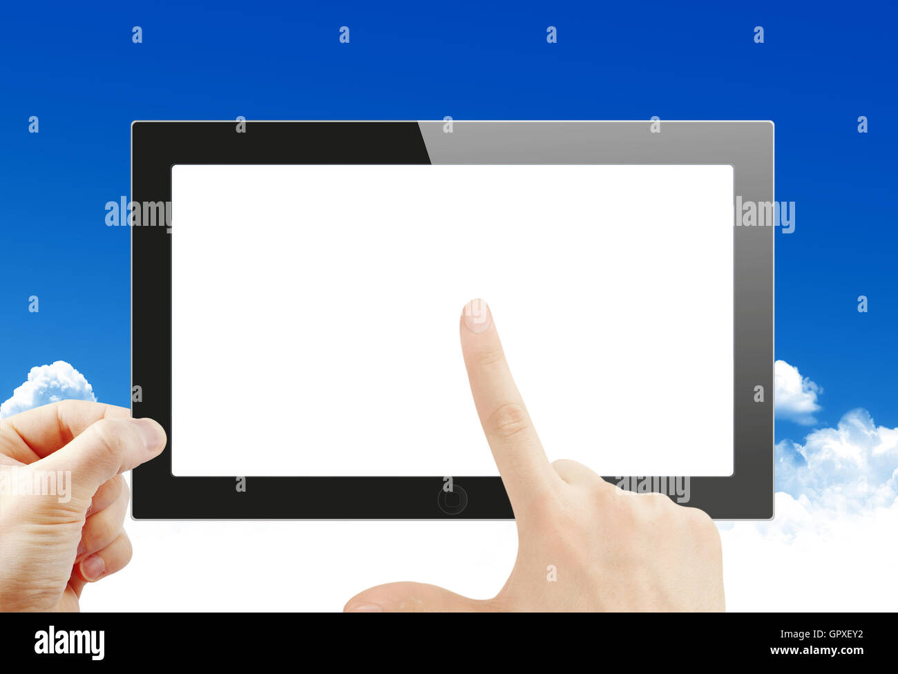Black generic tablet pc, 3d render Stock Photo - Alamy