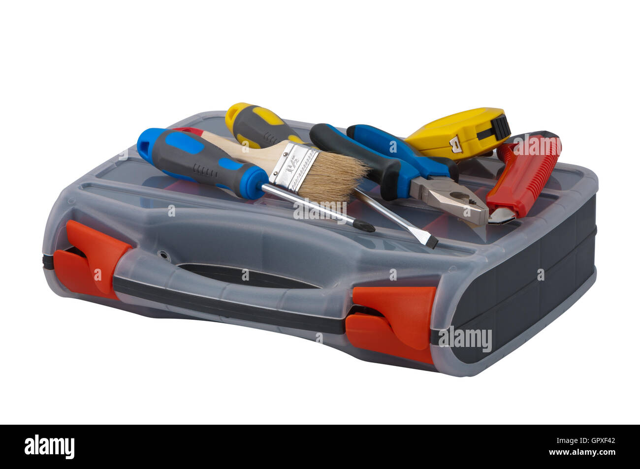 Tool on the toolbox Stock Photo - Alamy
