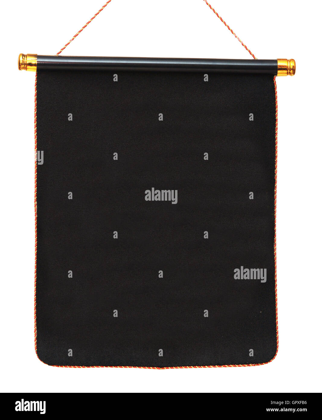 black pennant isolated on white background Stock Photo - Alamy