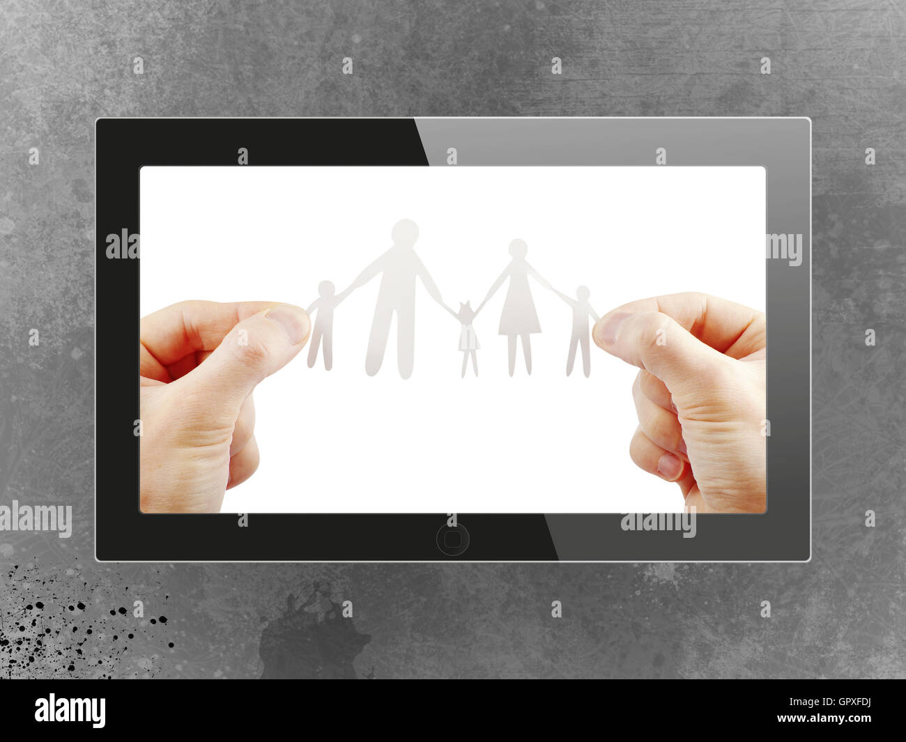 Black generic tablet pc, 3d render Stock Photo - Alamy