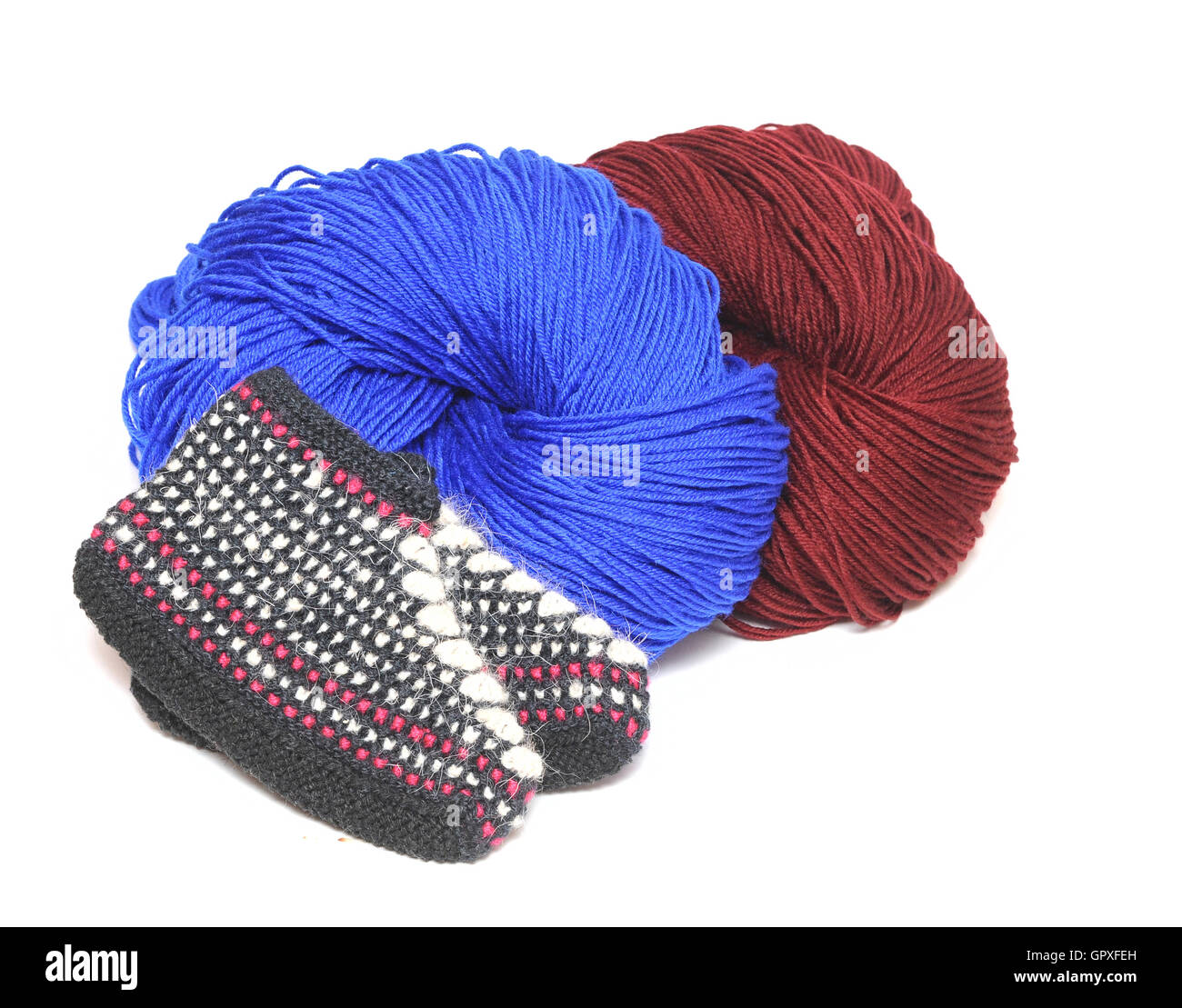 Socks made from wool of home Stock Photo - Alamy