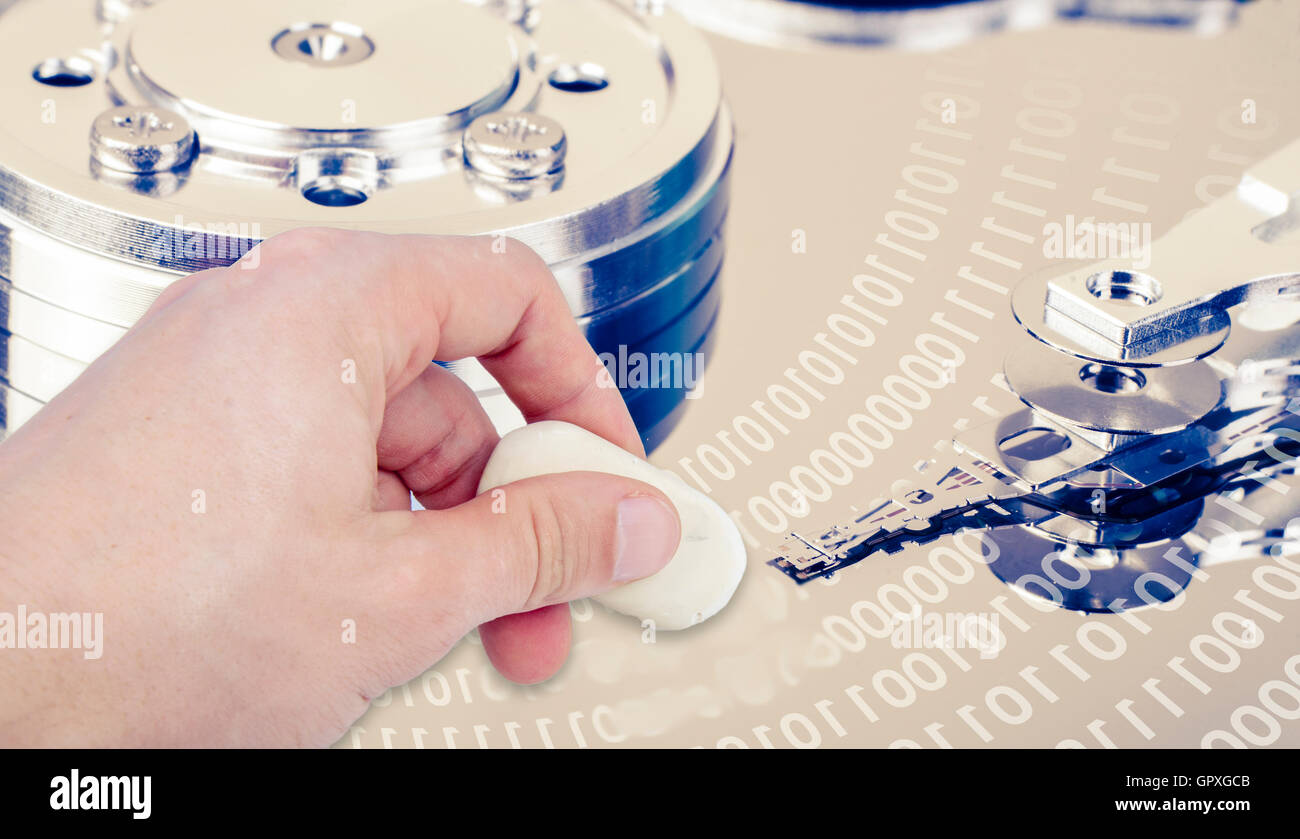 removing data from hdd Stock Photo - Alamy