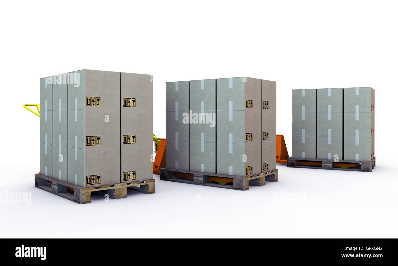 Palette truck Cut Out Stock Images & Pictures - Alamy