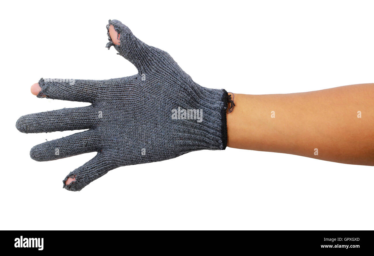 Old work gloves Stock Photo - Alamy