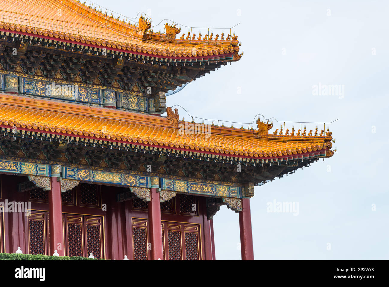 Corner Tower in Imperial Palace in Beijing, China Stock Photo - Alamy