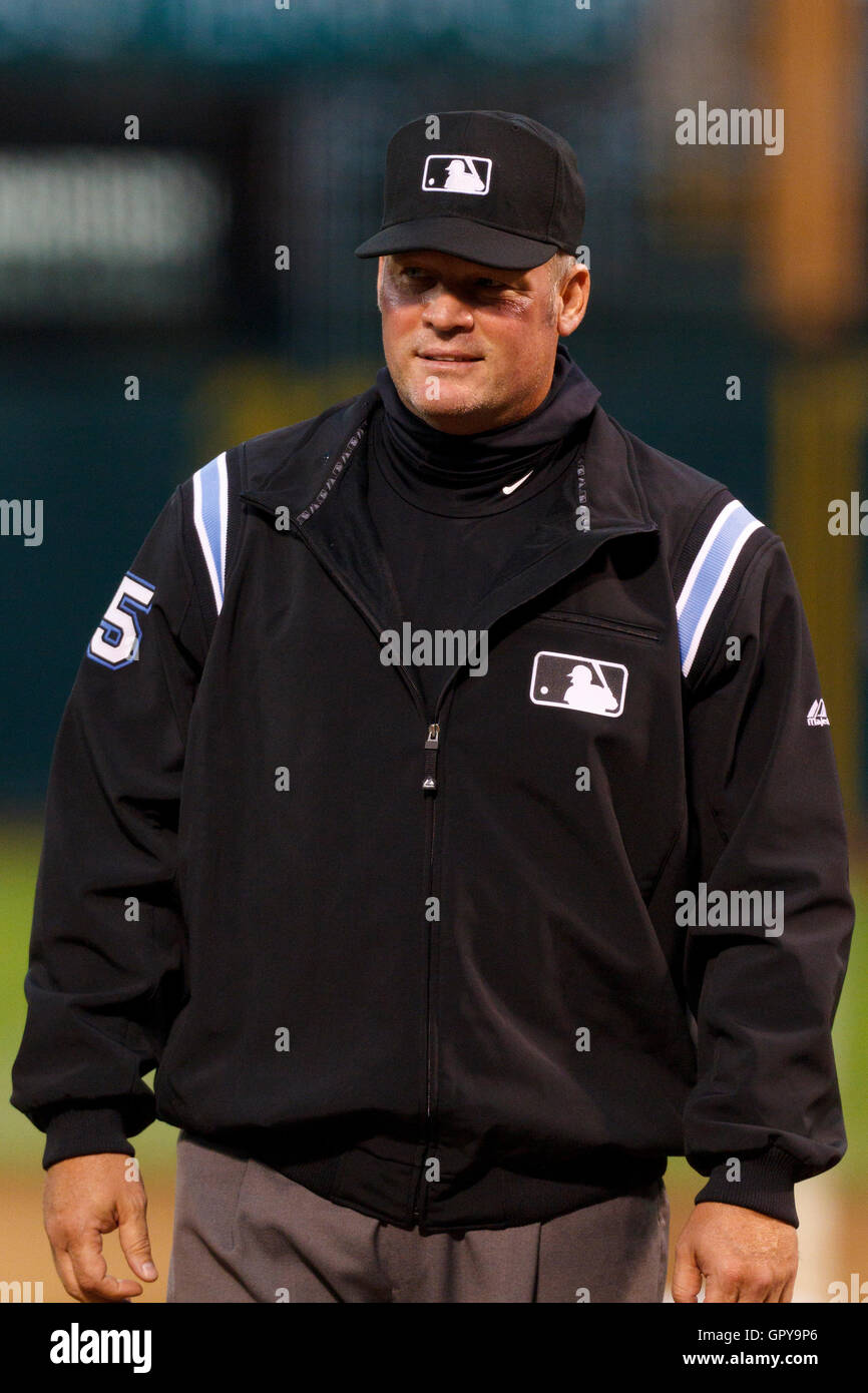 May 17, 2011; Oakland, CA, USA; MLB umpire Ted Barrett (65) stands ...