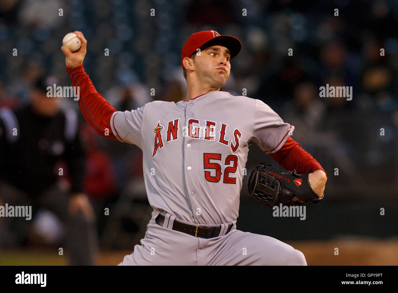 May 17, 2011; Oakland, CA, USA; Los Angeles Angels starting pitcher ...