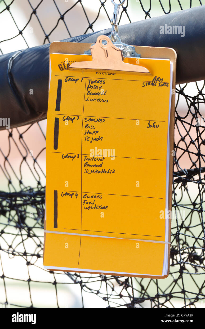 May 21, 2011; San Francisco, CA, USA; The San Francisco Giants batting ...