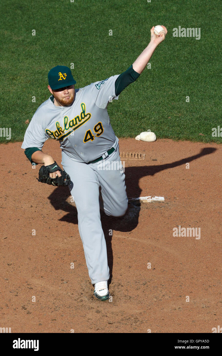 May 21, 2011; San Francisco, CA, USA; Oakland Athletics starting ...