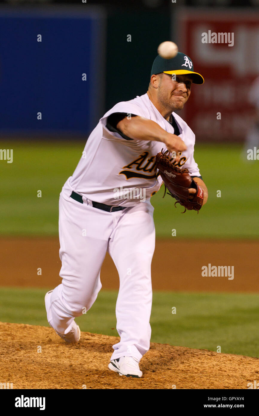 May 31, 2011; Oakland, CA, USA; Oakland Athletics relief pitcher Joey ...