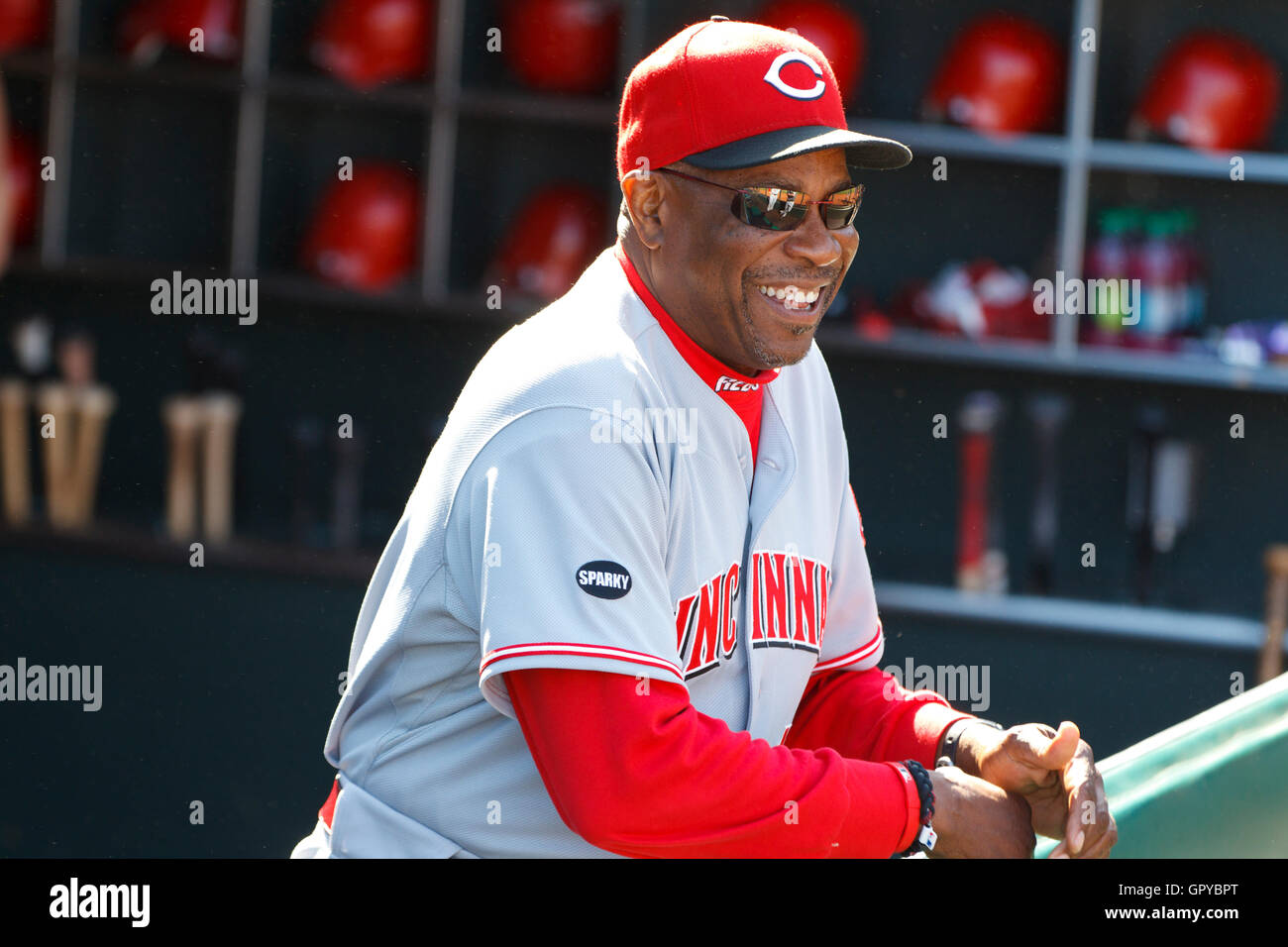 June 12, 2011; San Francisco, CA, USA; Cincinnati Reds manager Dusty ...