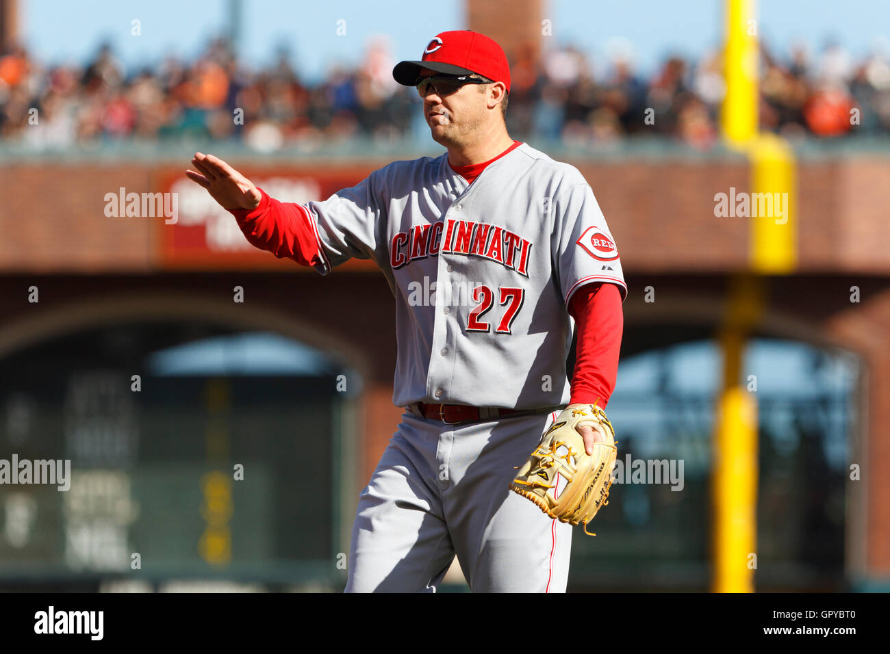 June 12, 2011; San Francisco, CA, USA; Cincinnati Reds third baseman ...
