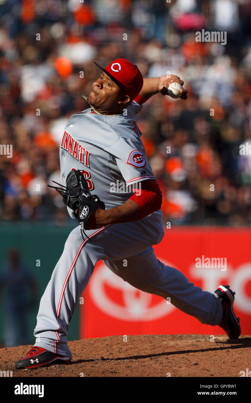 June 12, 2011; San Francisco, CA, USA; Cincinnati Reds starting pitcher ...