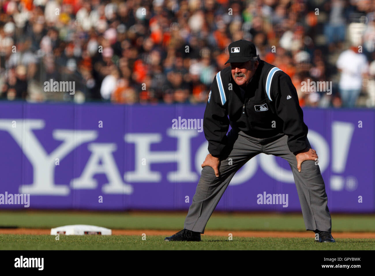 June 12, 2011; San Francisco, CA, USA; MLB umpire Tim Tschida (4 ...