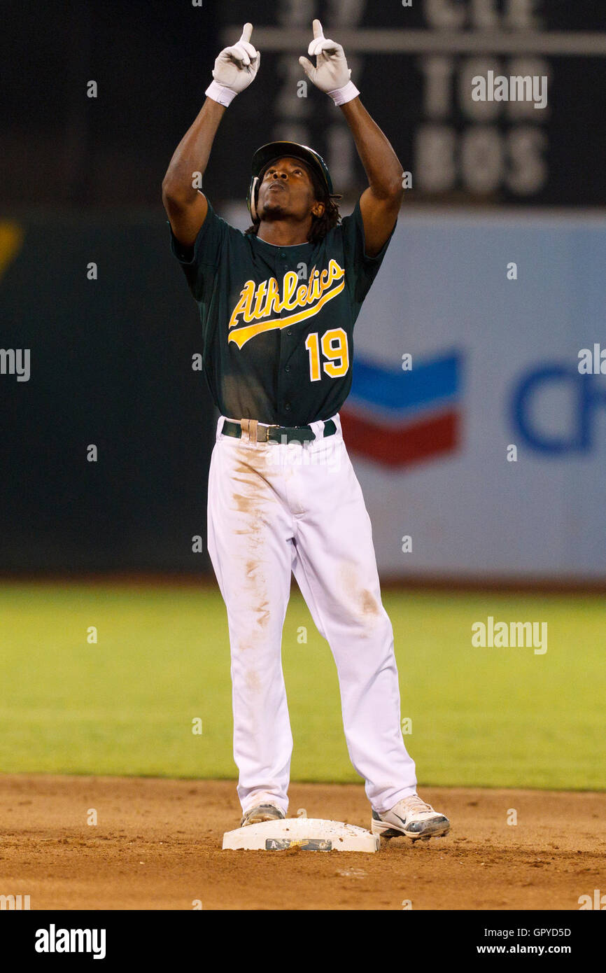July 5, 2011; Oakland, CA, USA; Oakland Athletics second baseman Jemile ...