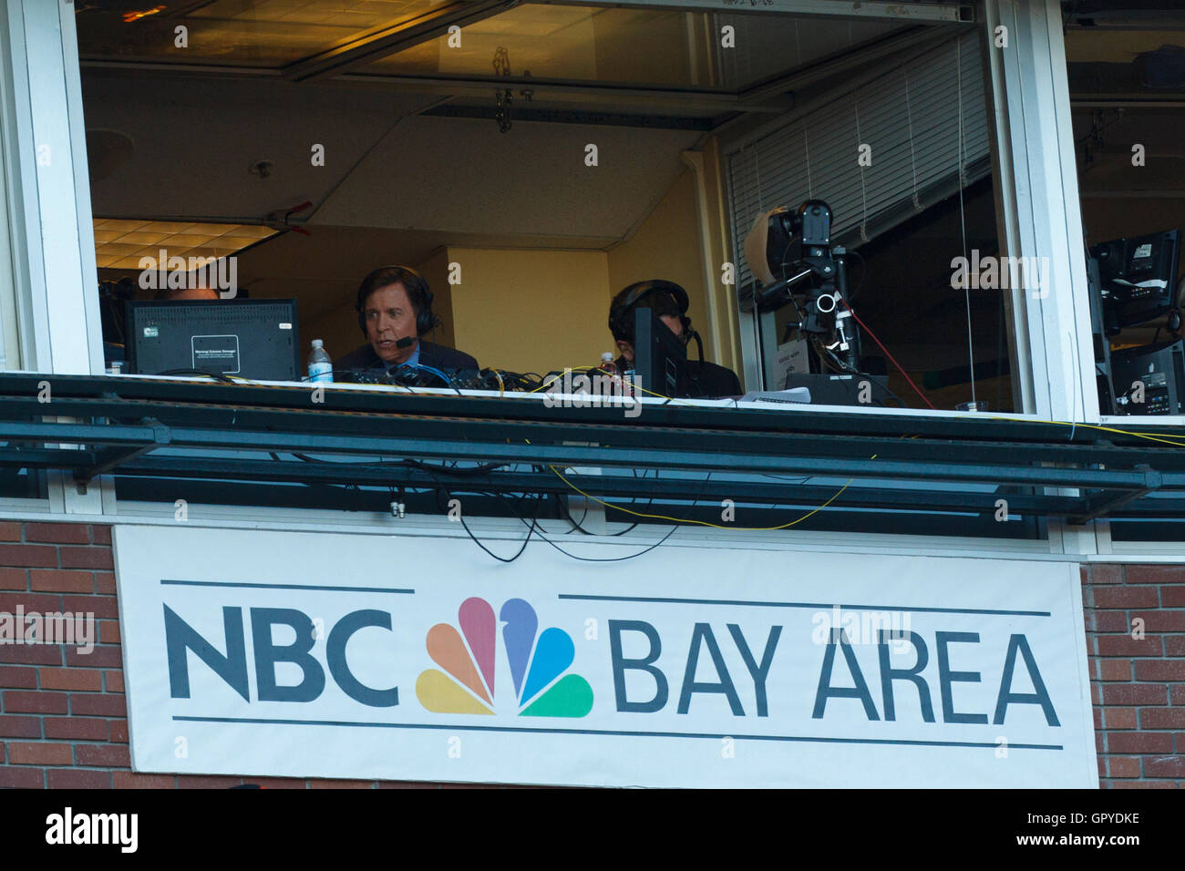 Baseball broadcaster booth hi-res stock photography and images - Alamy