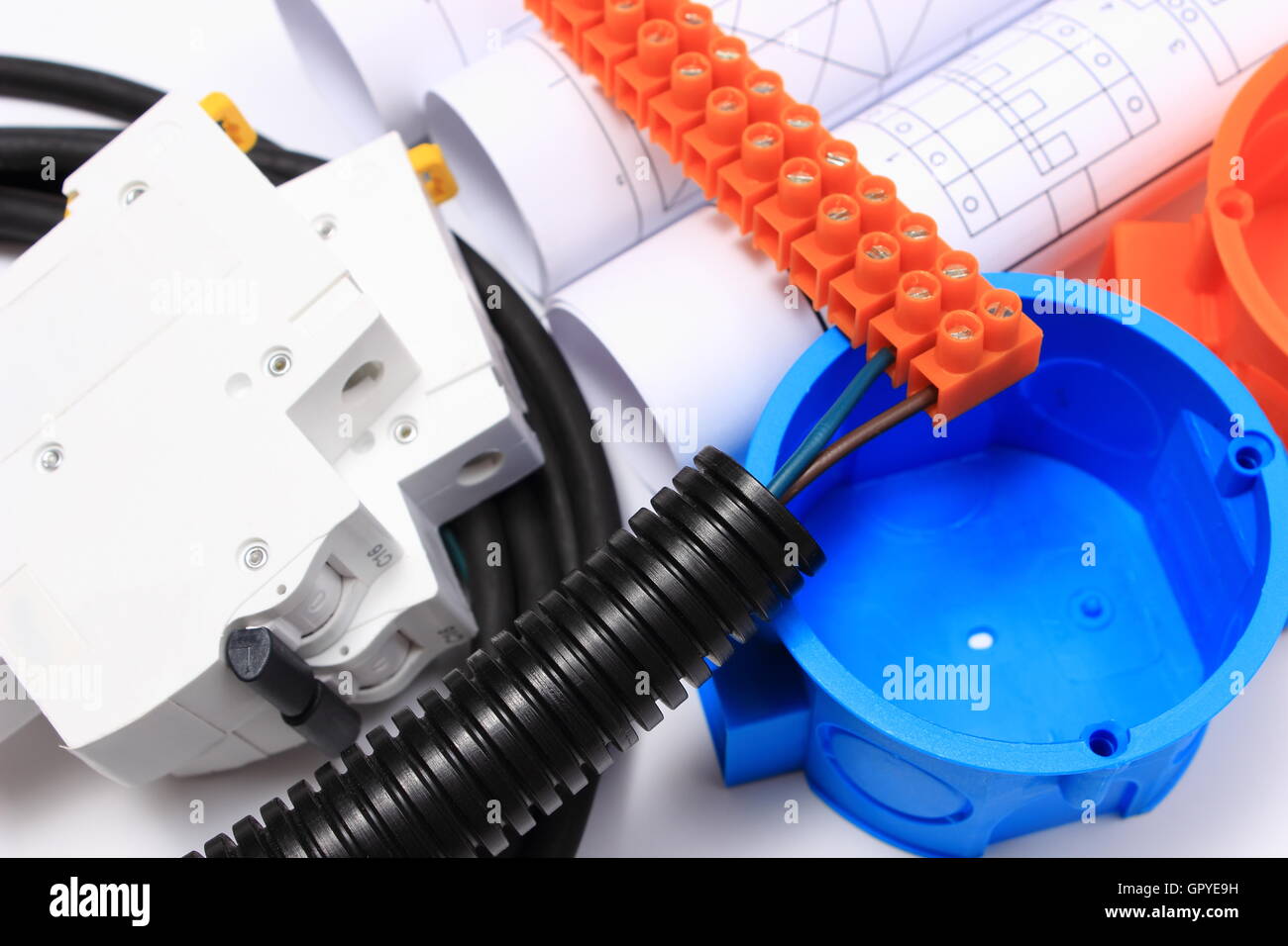 Components for use in electrical installations and rolls of electric ...