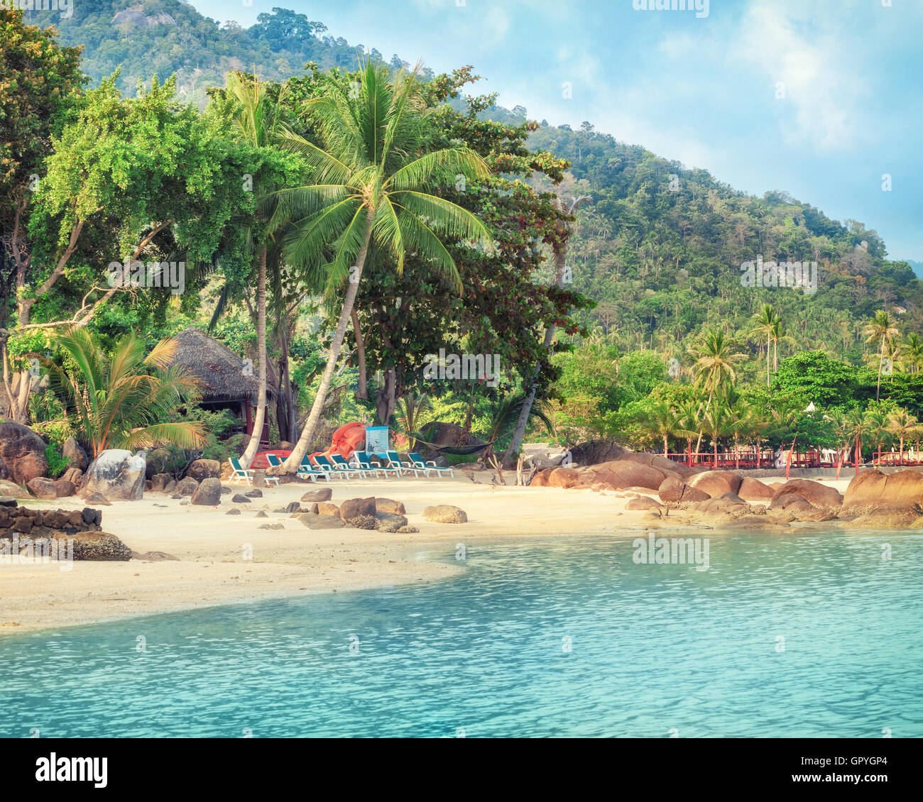 Koh phangan beach at the morning hi-res stock photography and images ...